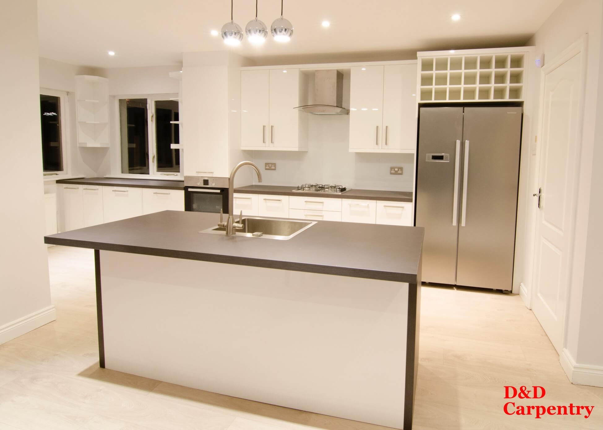 Gloss Finish Modern Kitchen Design - Bespoke Kitchens Ireland - Custom ...